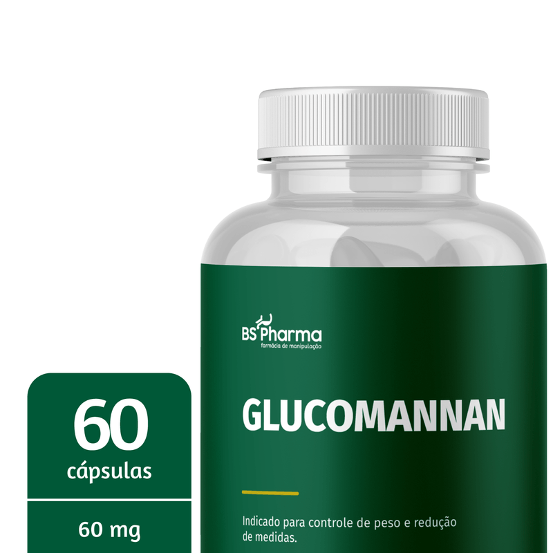Glucomannan 600 mg - 60 Cápsulas - bspharma