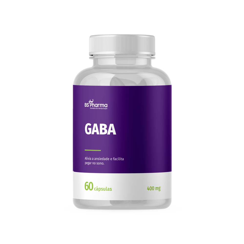 Gaba 400 mg (Ácido Gamamino Butírico) - 60 Cápsulas - bspharma