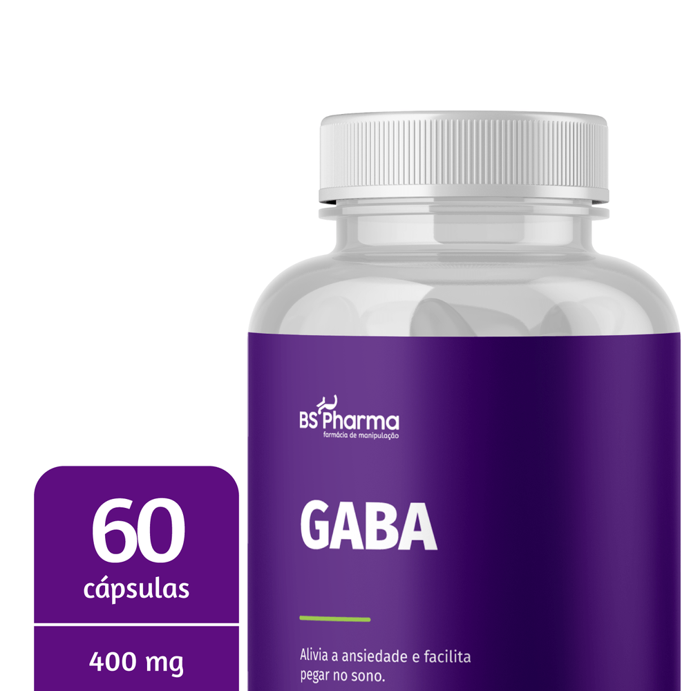 Gaba 400 mg (Ácido Gamamino Butírico) - 60 Cápsulas - bspharma